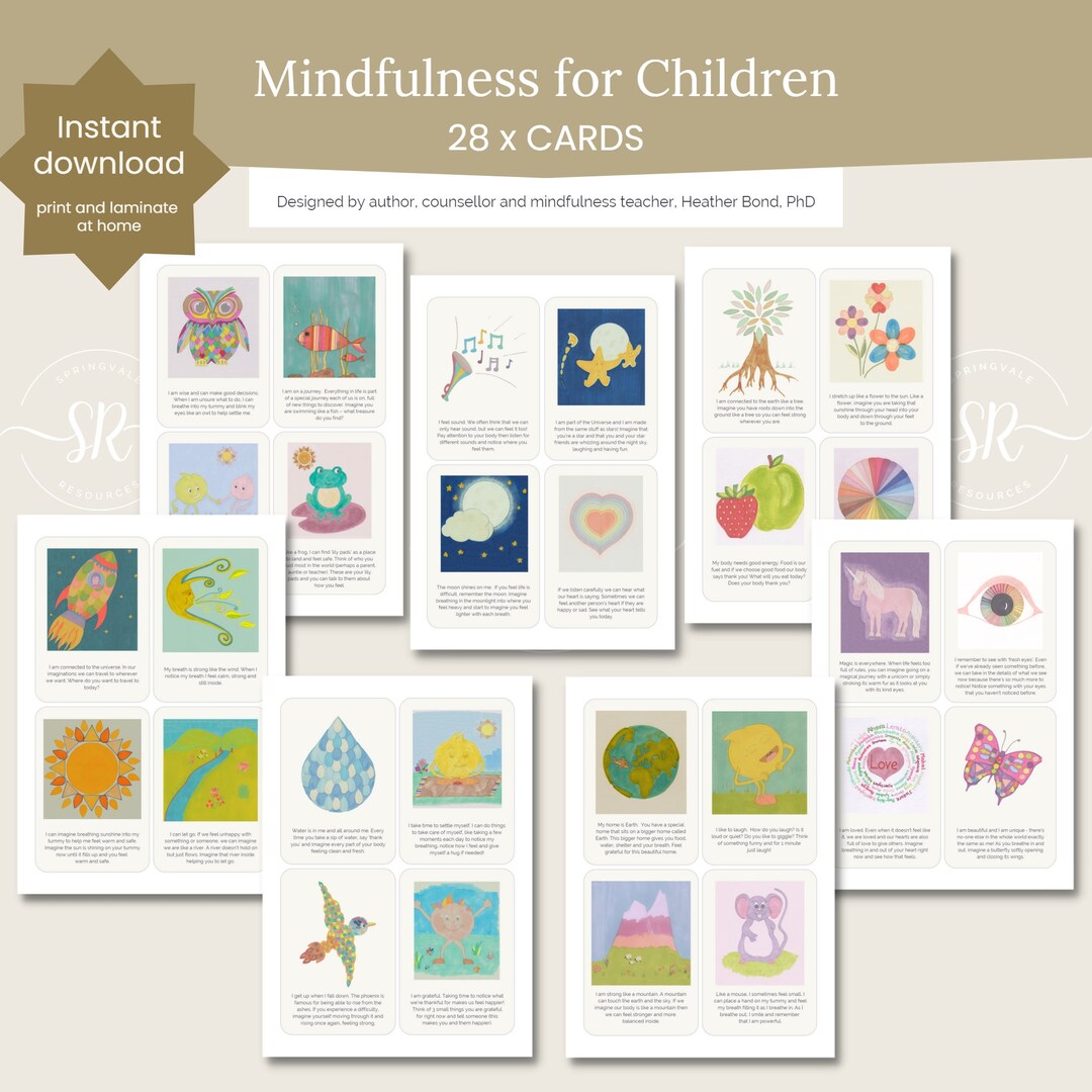 Mindfulness Cards for Children - Etsy