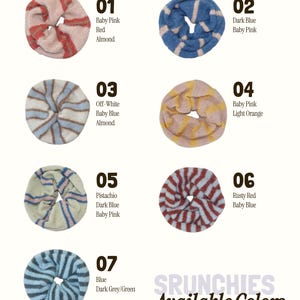 Striped Knit Scrunchies - Etsy