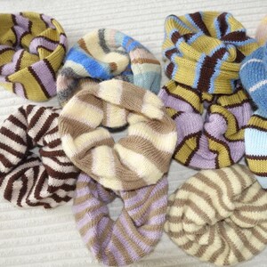 Striped Knit Scrunchies - Etsy