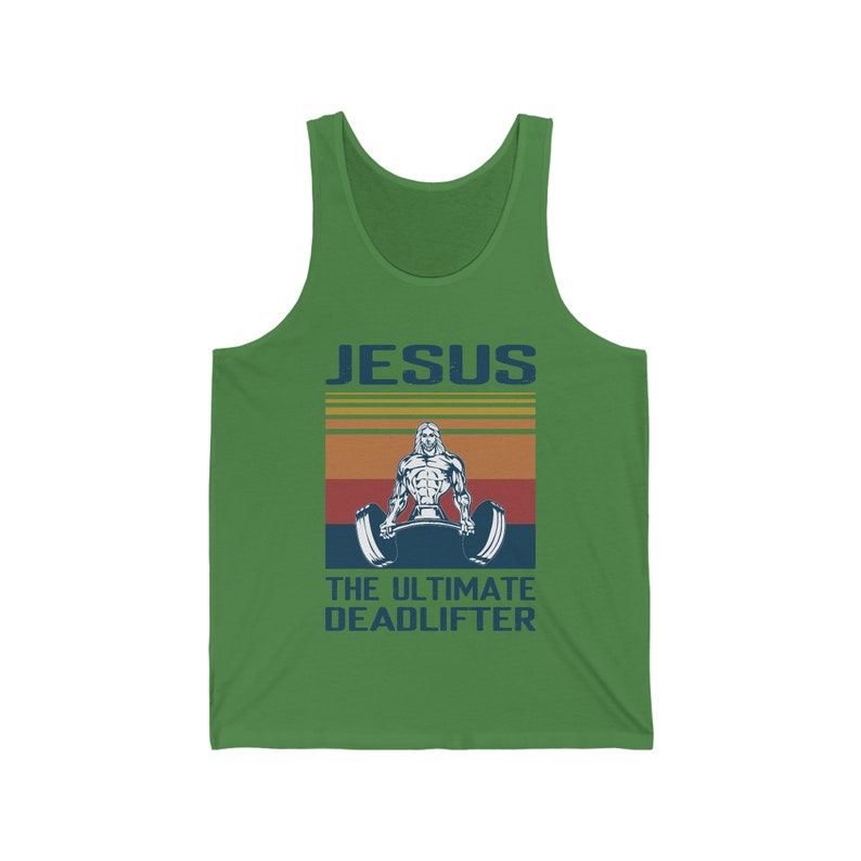 Jesus: the Ultimate Deadlifter - Gym & Faith Jersey Tank Top - Etsy