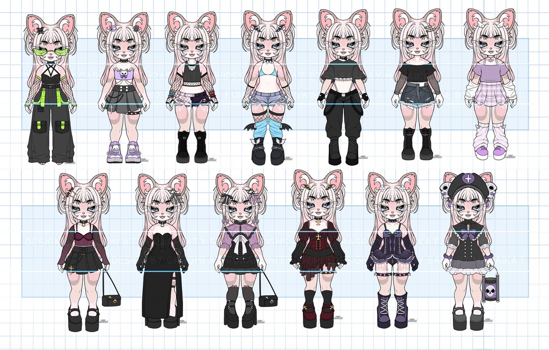 Adopt With 32 Outfits Aesthetic Furry Furries Fursona OC Adopts ...
