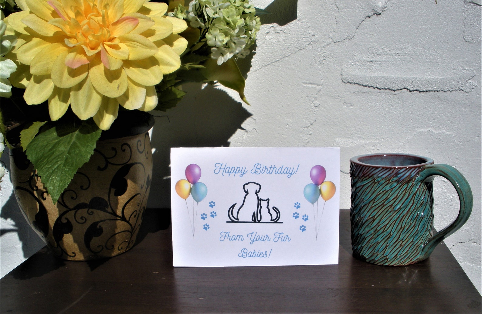 Funny Birthday Card From Cat and Dog to Owner Pet Birthday - Etsy