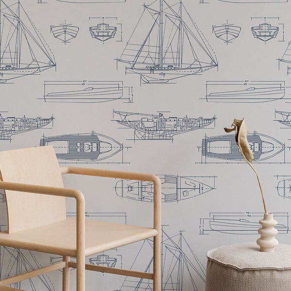 Nautical Wallpaper - Etsy