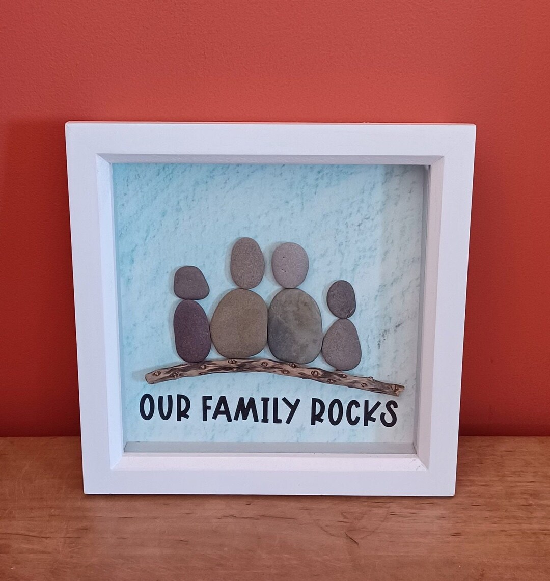 Bring the Beach to Your Home. Beach Pebble Picture Family of 4 Our ...