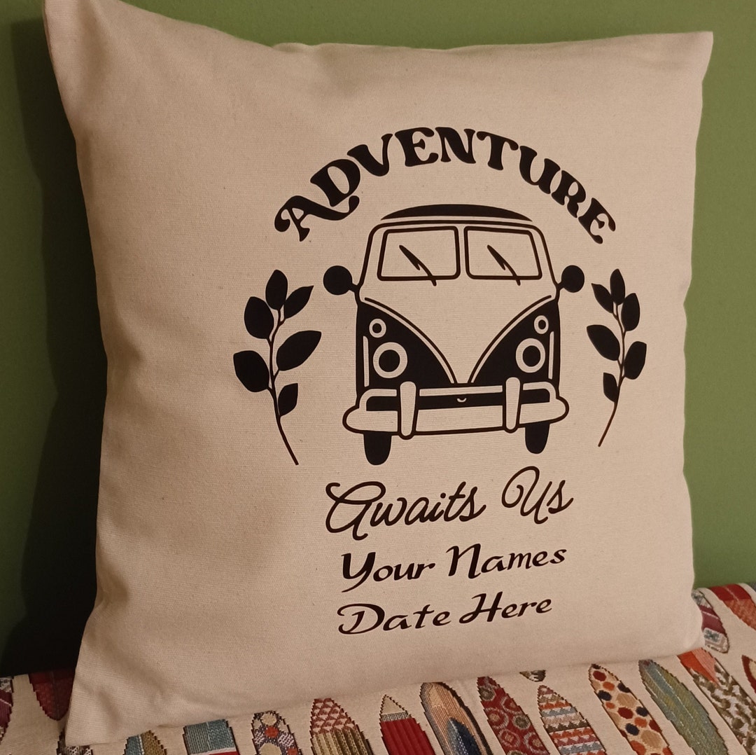 Personalised Campervan Camper Van Cushion Wedding Couple Van Accessory ...