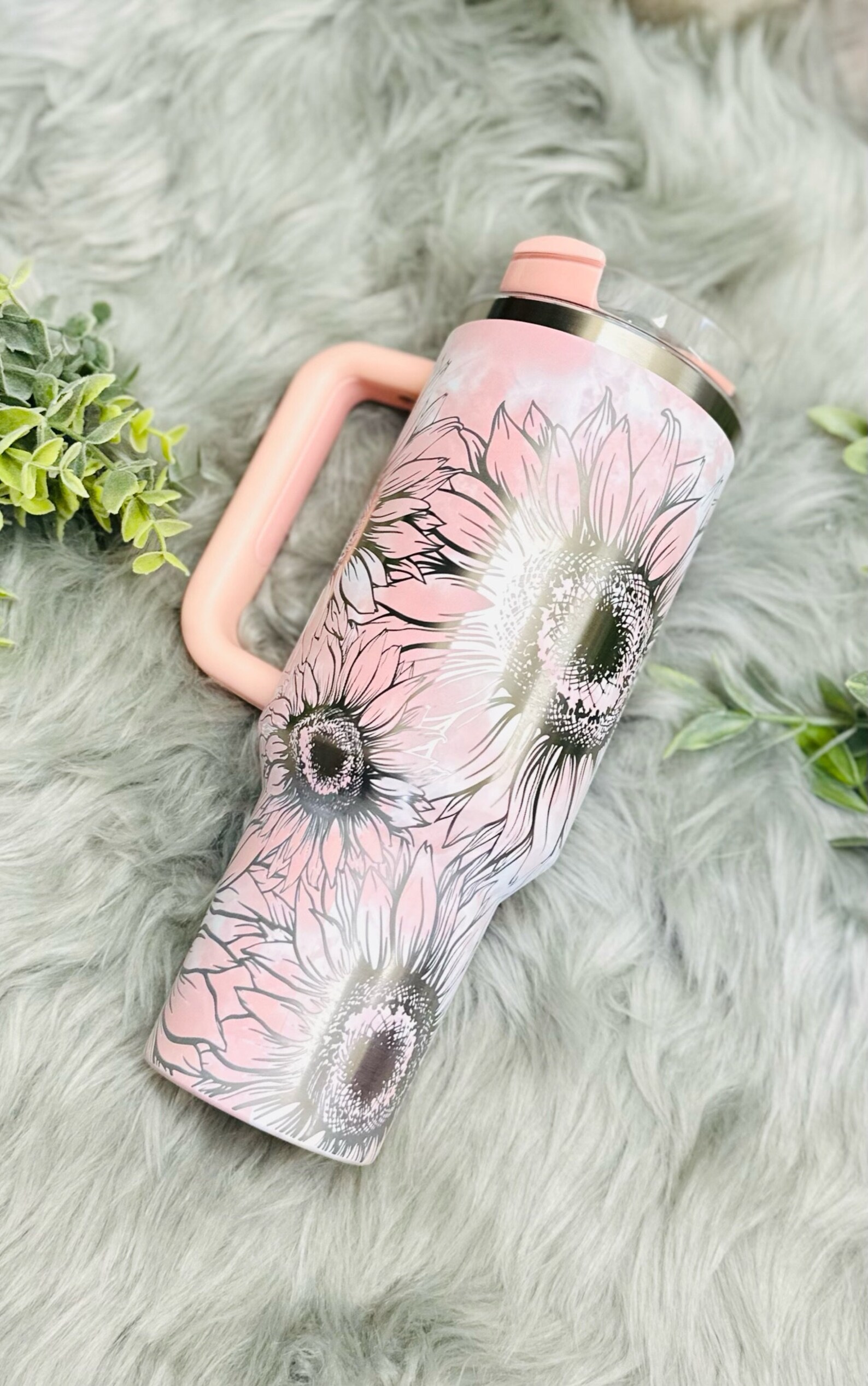 Sunflower Engraved Stanley Quencher, Adventure Tumbler (30 or 40 Oz) - Etsy