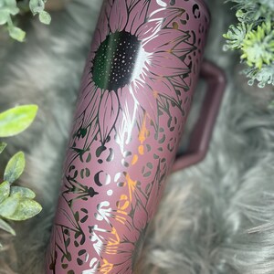Engraved Sunflower Leopard Print Brumate Era Tumbler, 40oz - Etsy