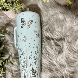 Engraved Brumate Era Tumbler, Butterflies and Wildflowers, 40oz - Etsy