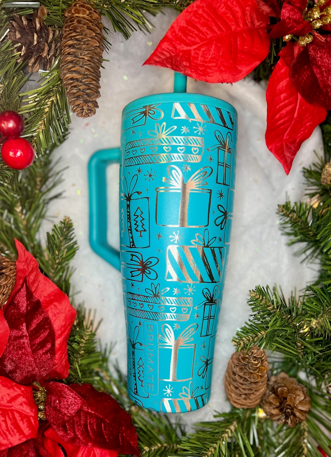 Holiday Treasures Engraved 40oz Brumate Era Tumbler, Present Engraved ...