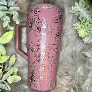 Dogwood Flower Engraved 40oz Brumate Era Tumbler, Dogwood Engraved Era ...