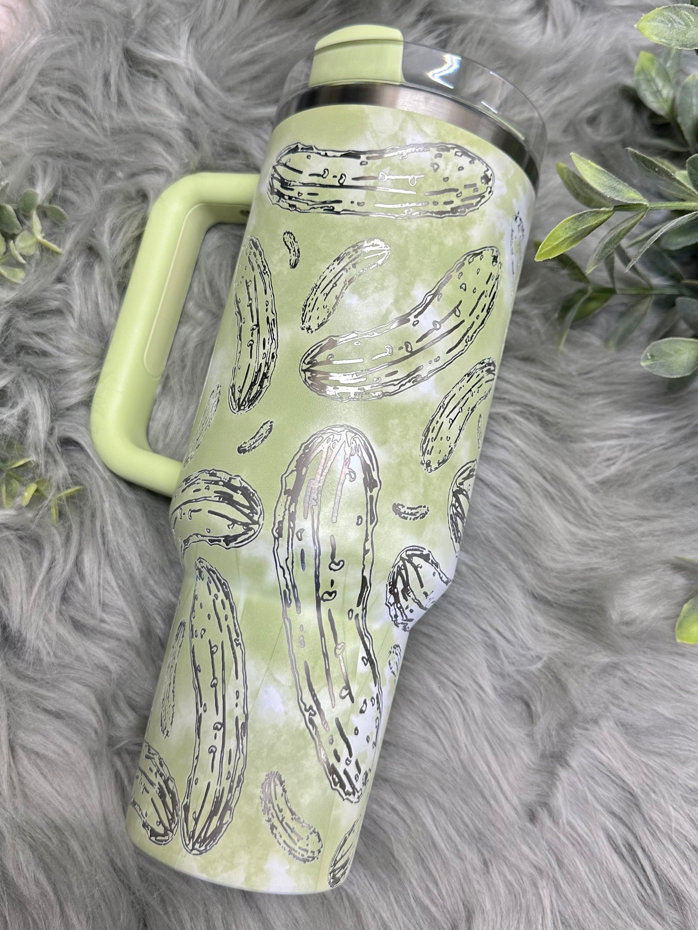 Pickle Engraved Stanley Quencher H2.0 Tumbler, 40 Oz, Full Wrap - Etsy