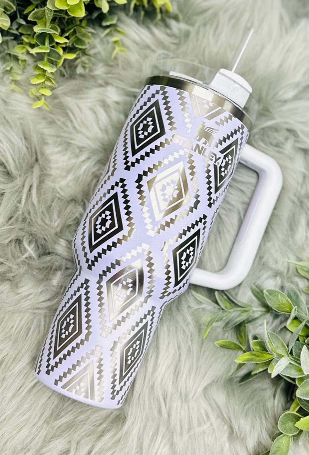 Aztec Engraved Stanley Quencher H2.0 Flowstate Tumbler 40 Oz, Aztec ...