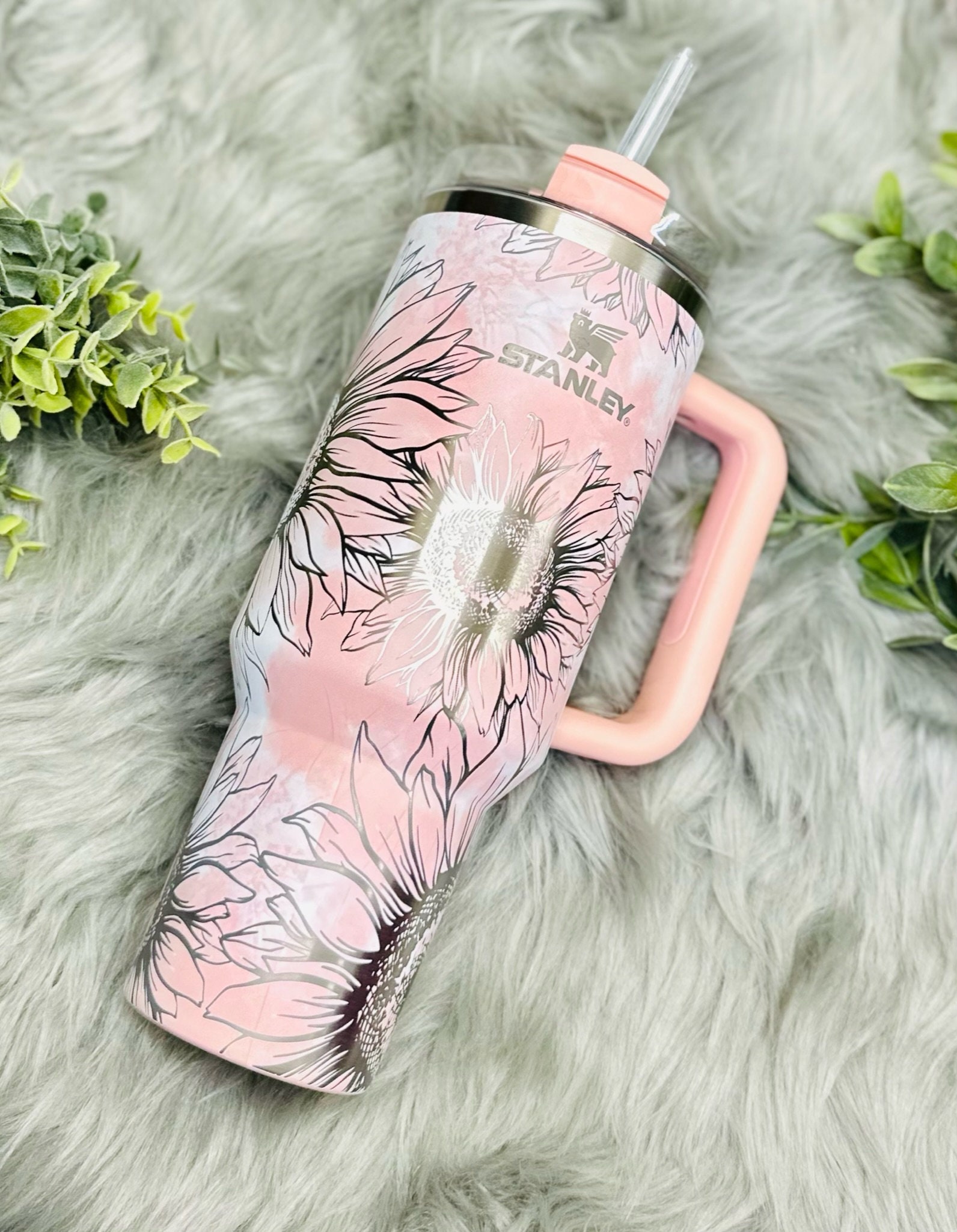 Sunflower Engraved Stanley Quencher, Adventure Tumbler (30 or 40 Oz) - Etsy