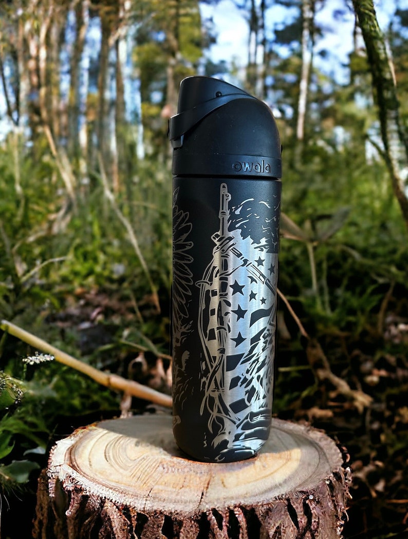 Engraved Freedom Eagle Owala Freesip Water Bottle, 32oz - Etsy