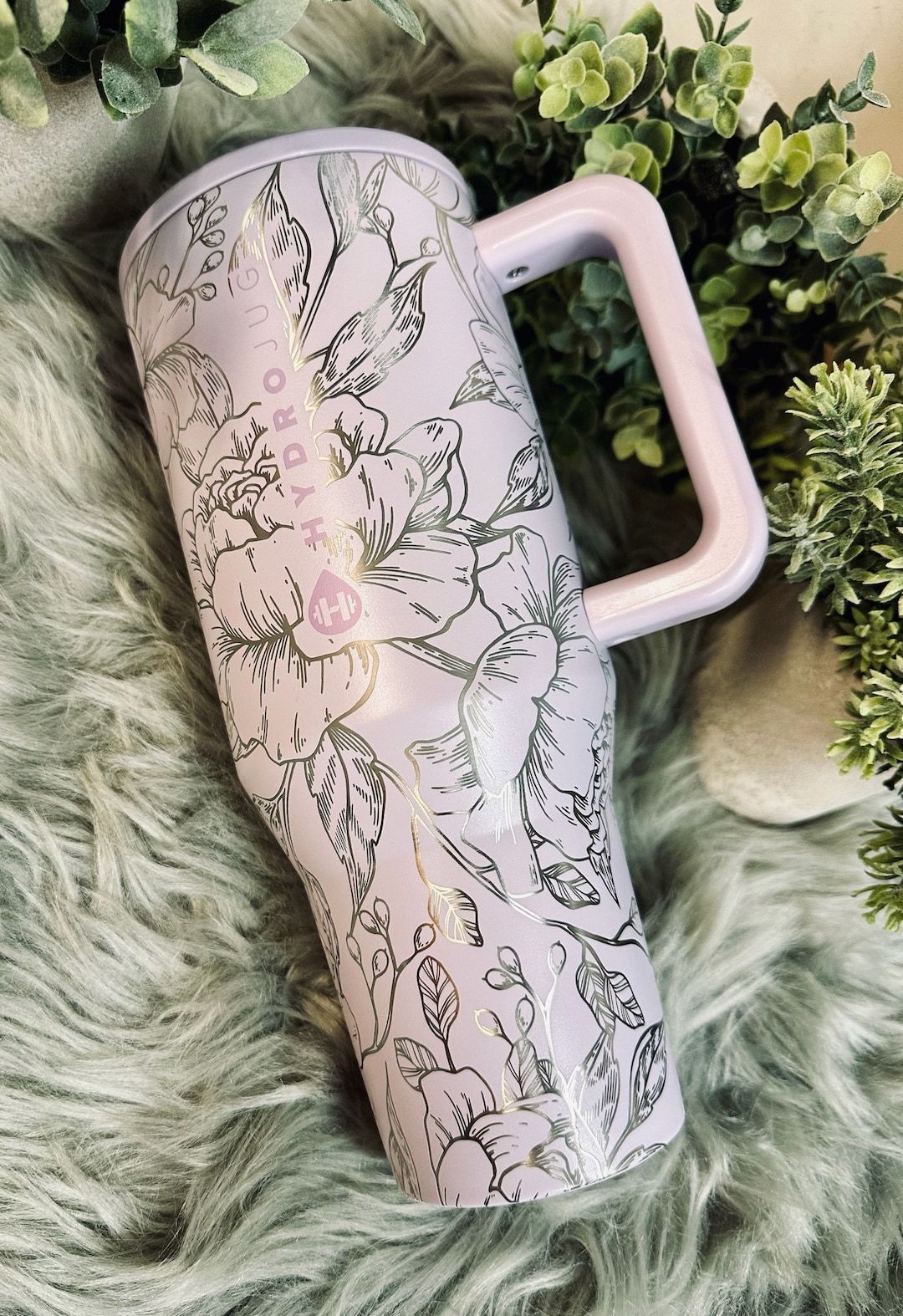 Peony Engraved Hydrojug Traveler 40 Oz, Peony Full Wrap, Hydrojug ...