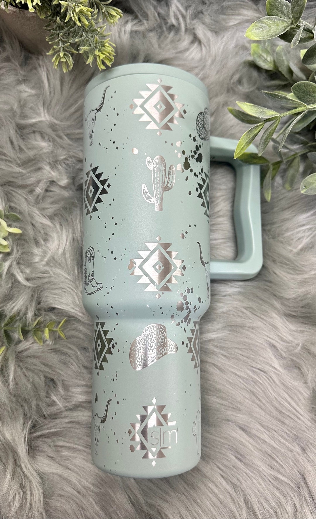 Western Engraved 40oz Simple Modern Trek Tumbler, Western Floral, 40oz ...