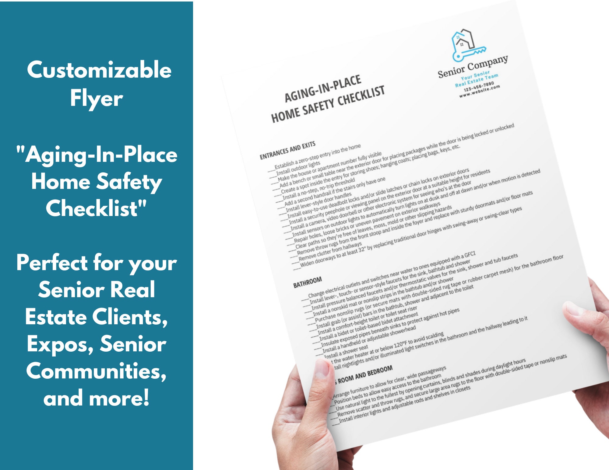 Aging in Place Home Safety Checklist, Real Estate, Downsizing, Booklet ...