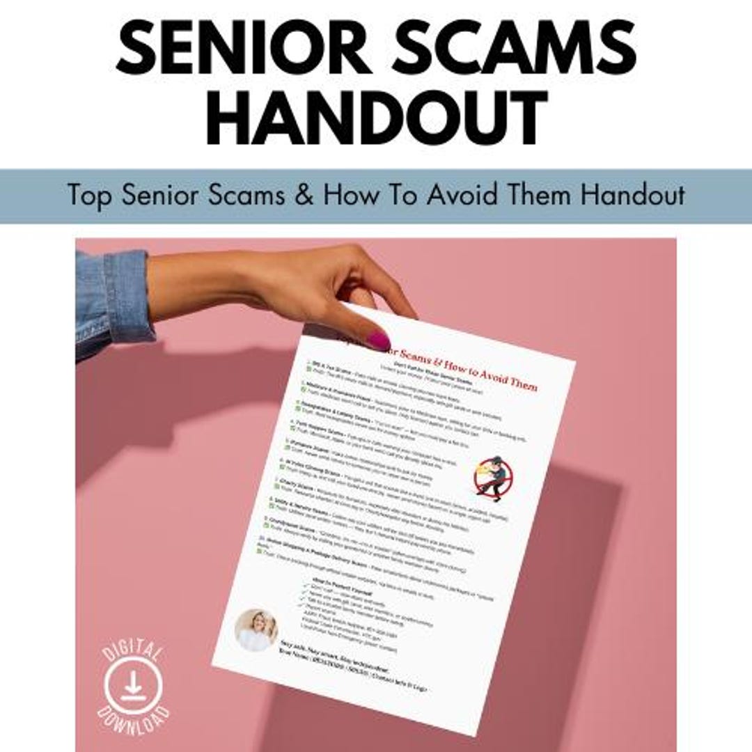 Top 10 Senior Scams Flyer | How to Avoid Senior Scams Printable PDF ...