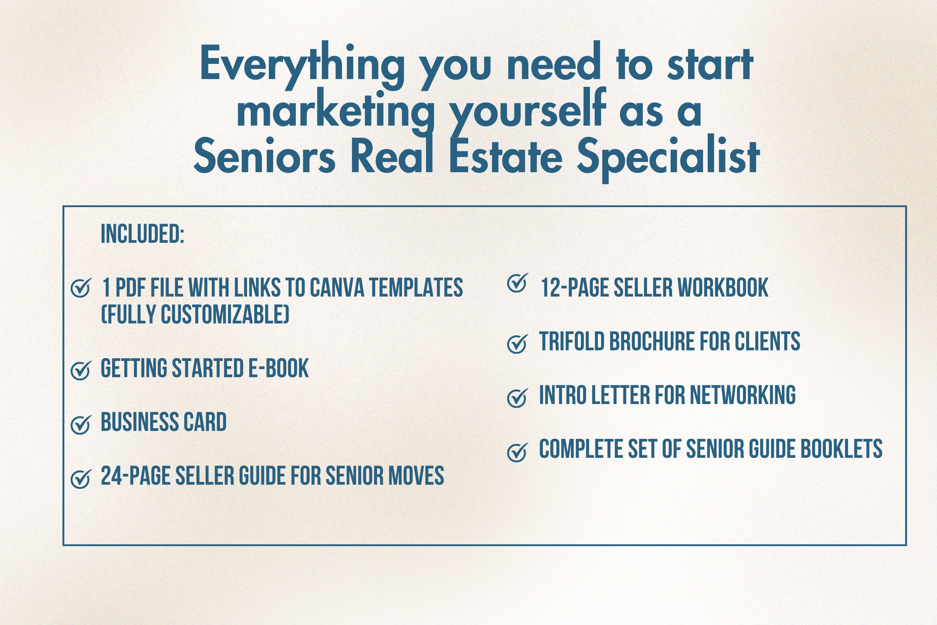 Seniors Real Estate Professional Bundle, Real Estate Marketing Material ...