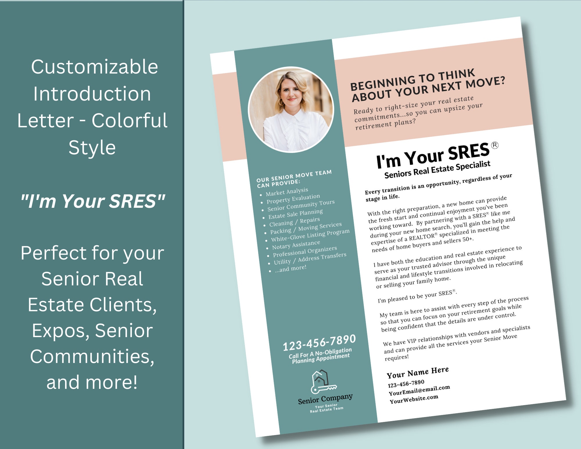 Senior Real Estate Agent Introduction Letters - Set of Four Letters, I ...