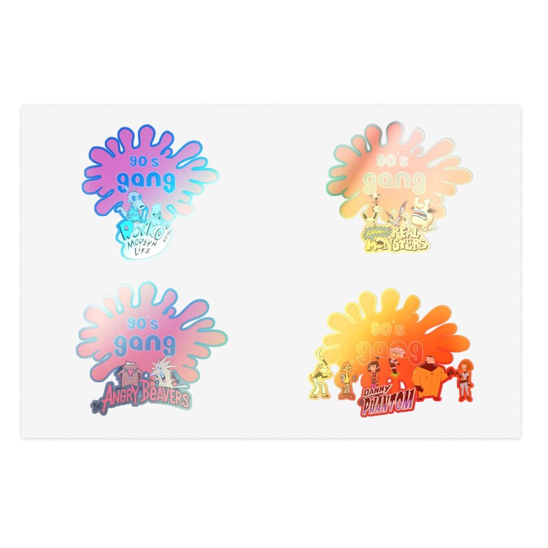 Popular Nickelodeon Shows Vinyl Sticker Sheet, 90’s Kids, Personalized ...