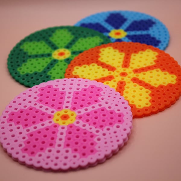 Perler Bead Coasters - Etsy