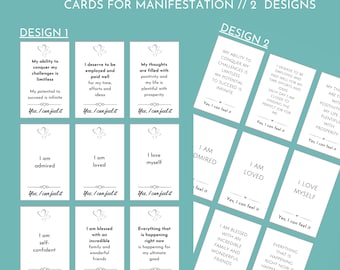 Positive Affirmation Card Deck, Vision Board Printables, Cards for Law ...