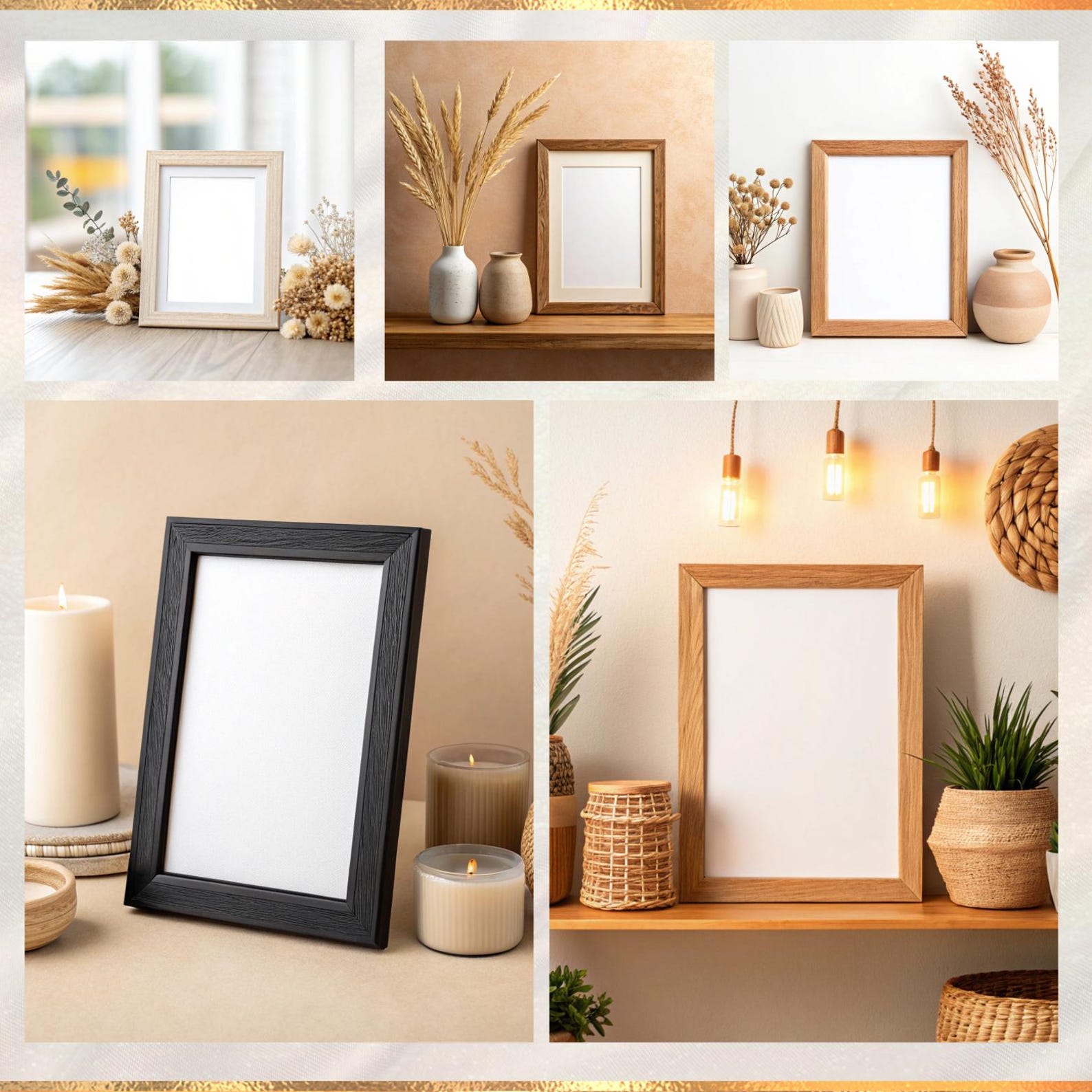 Natural Wood Frame Mockup, PSD Frames Bundle (digital Download) - Etsy