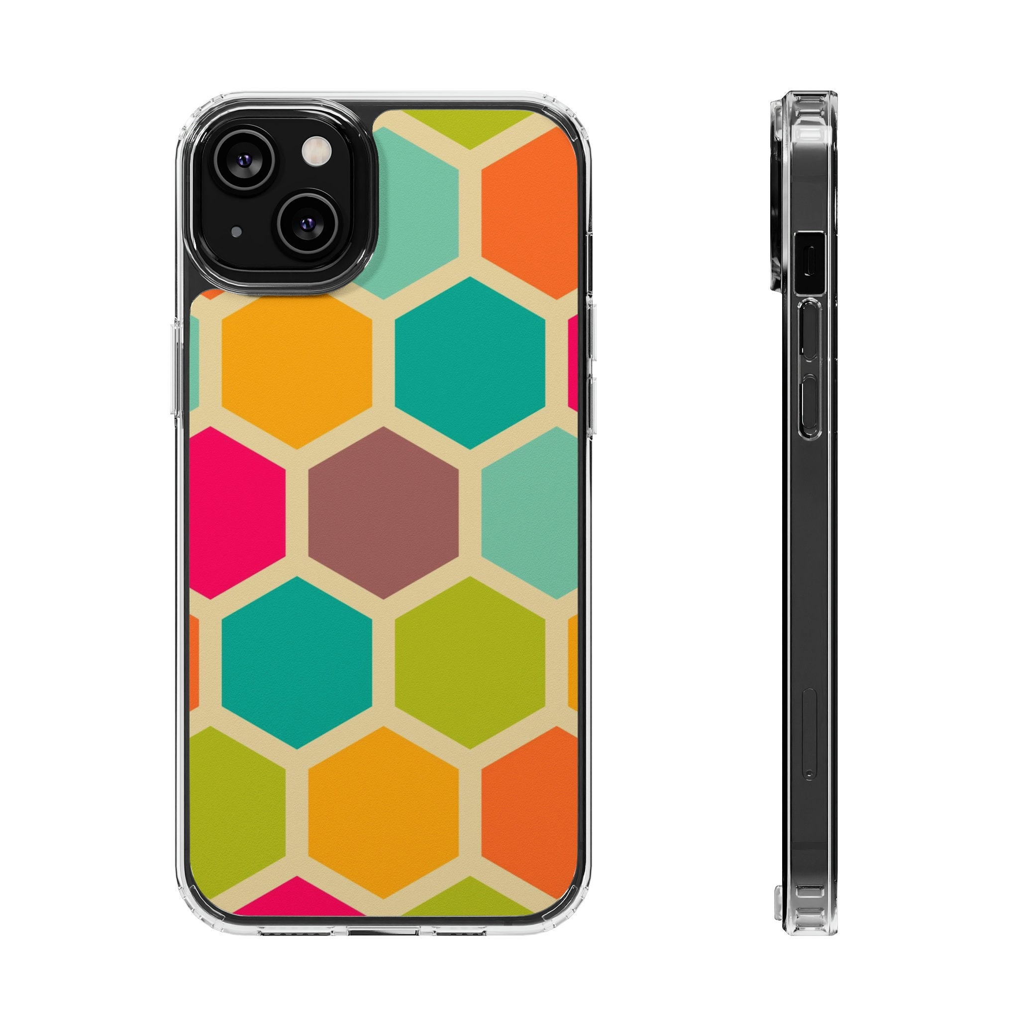 Colourful Hexagonal Shapes Clear Cases - Etsy