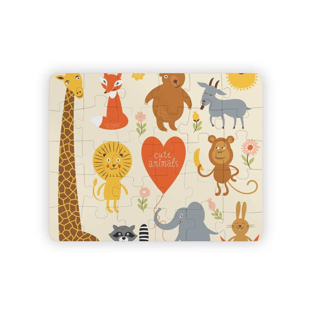Cute Animals Kids' Puzzle, 30-piece - Etsy