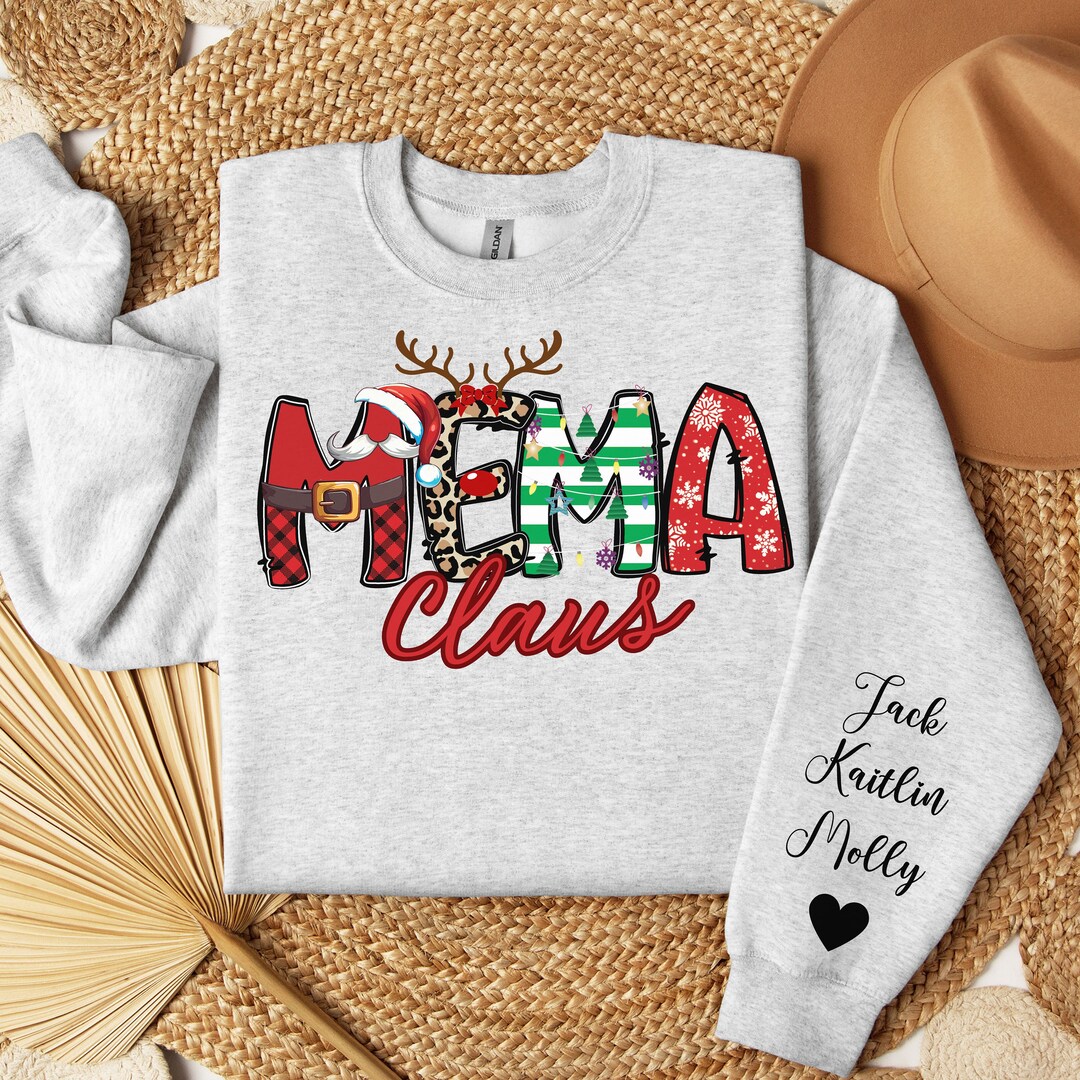 Mema Claus Sweatshirt Mema Shirt Shirt for Mema Gift for - Etsy