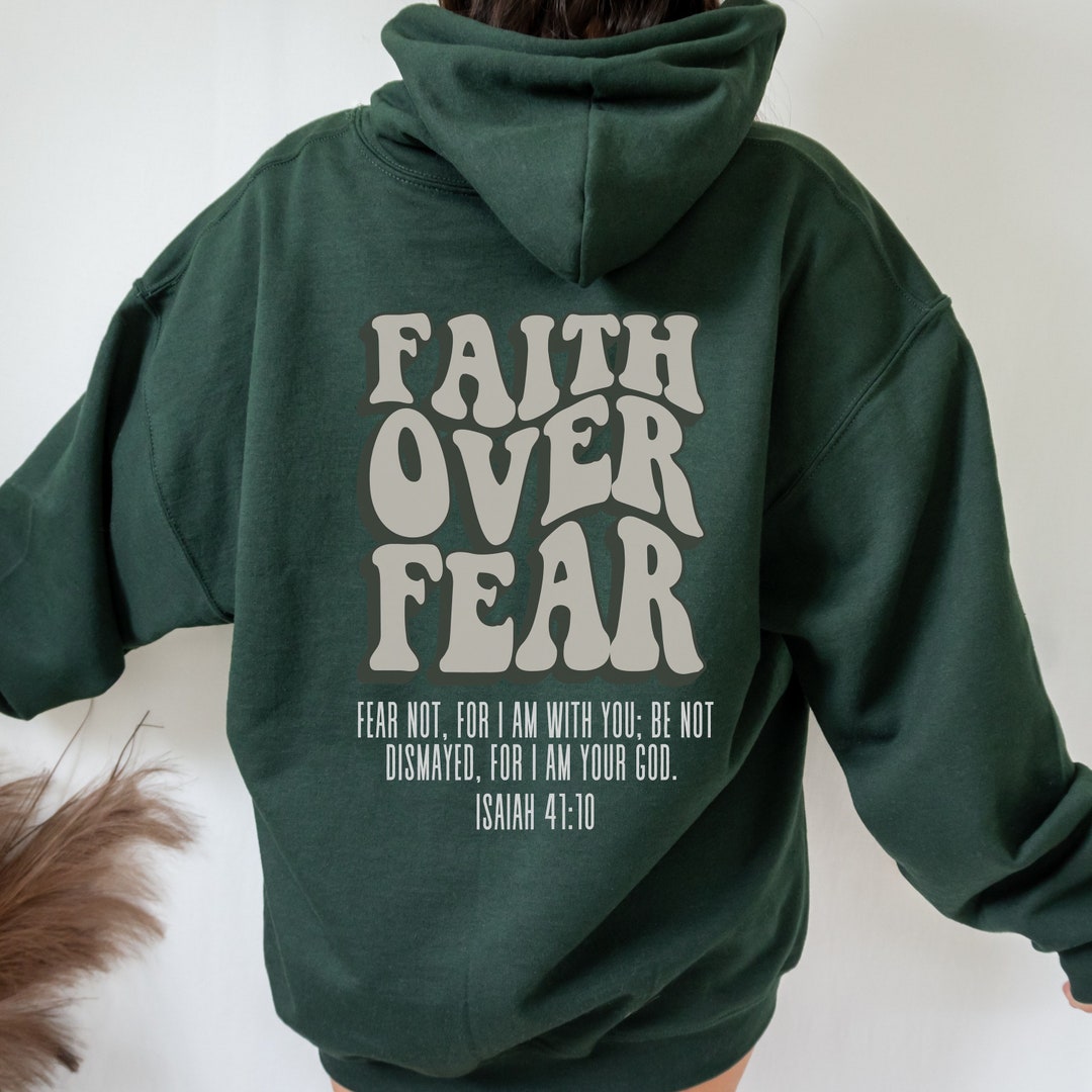 Faith Over Fear Hoodie, Christian Apparel, Boho Christian Shirts ...