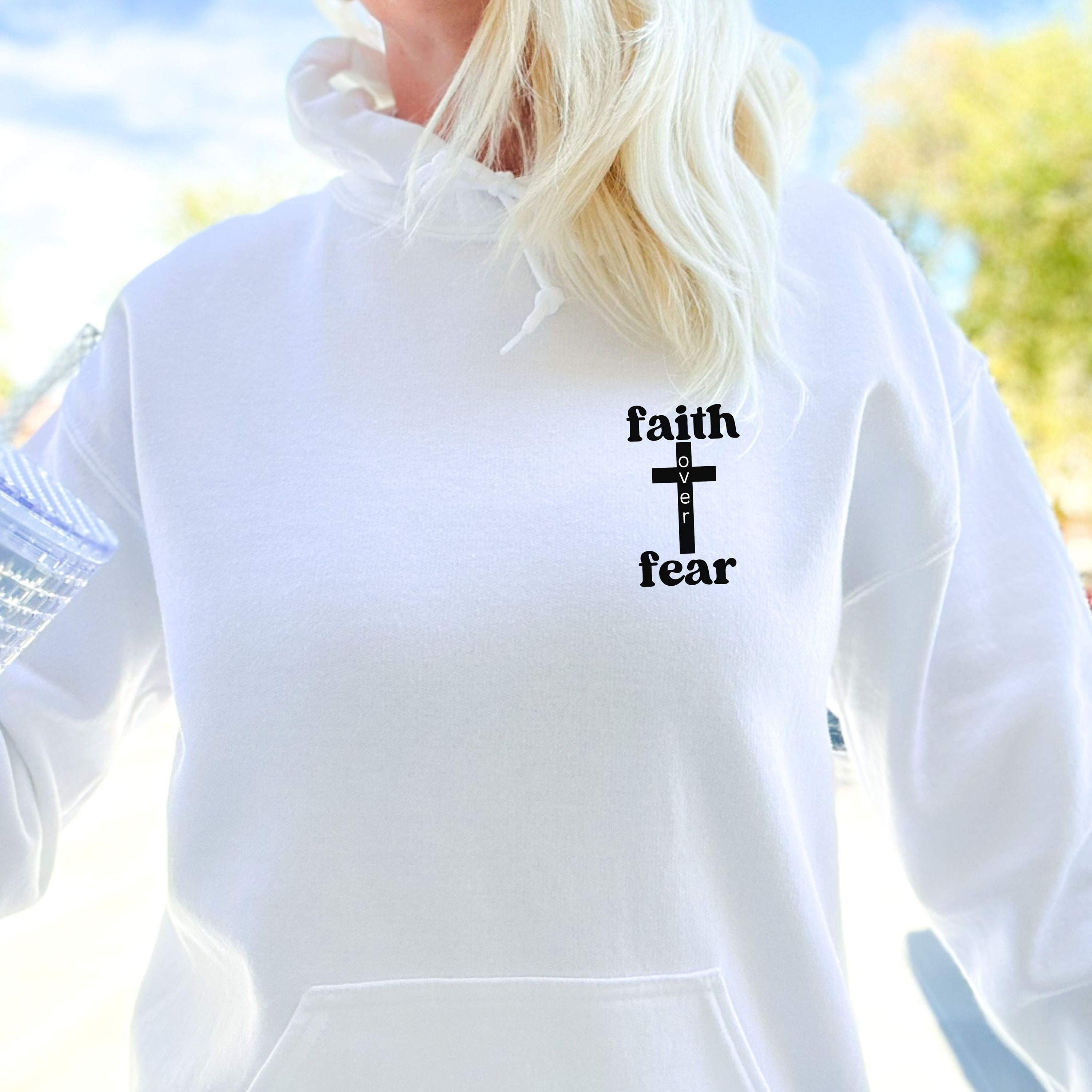 Faith Over Fear Hoodie Bible Verse Hoodie Christian Apparel - Etsy