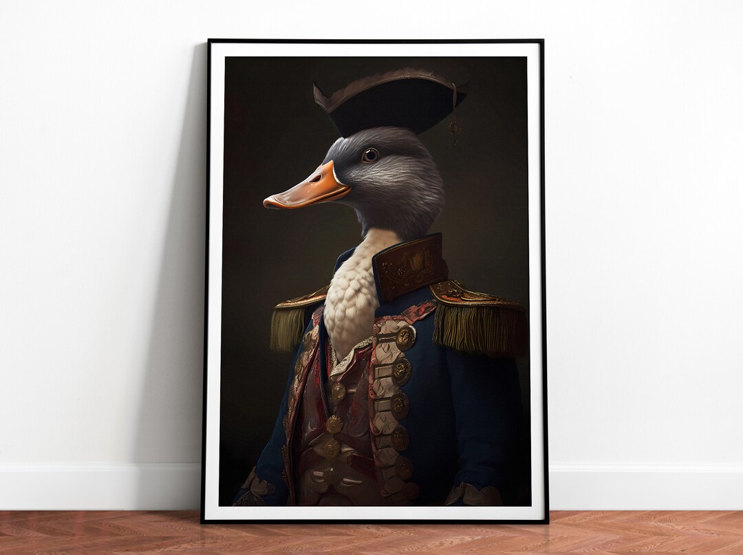 Vintage Duck Portrait Print, Renaissance Painting, Antique Art Poster ...
