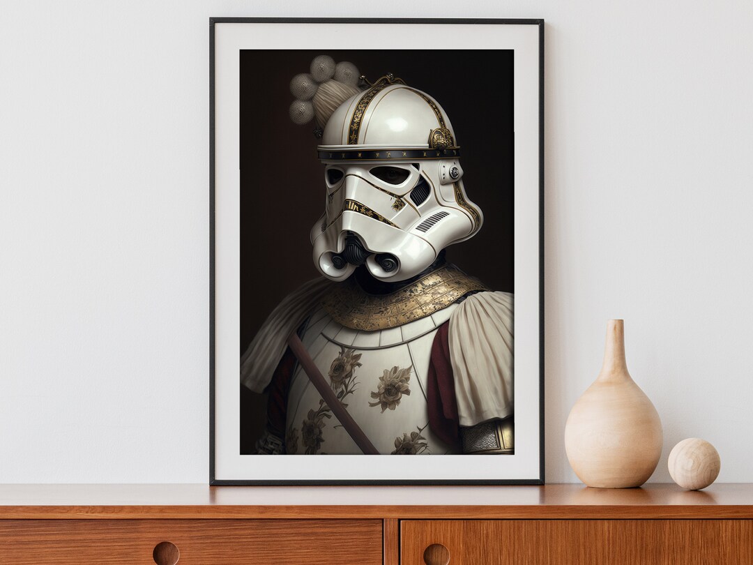 Vintage Stormtrooper Portrait, Renaissance Style Painting, Star Wars ...
