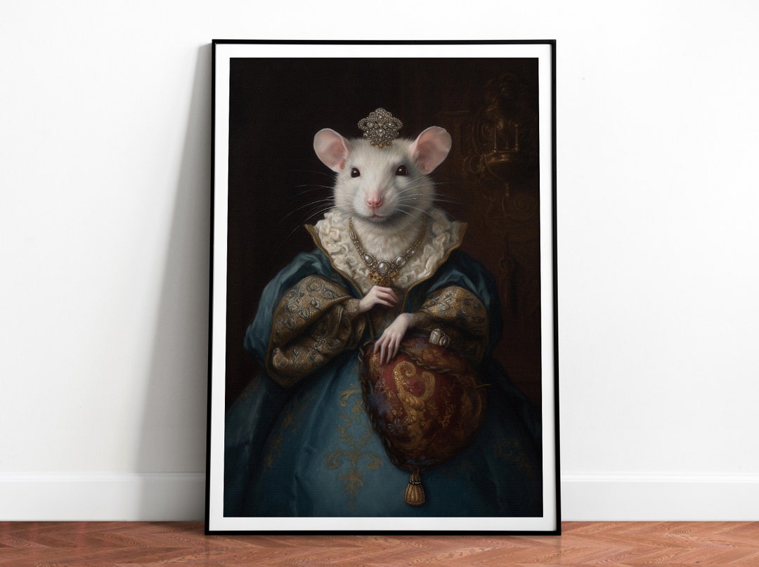Vintage Rat Portrait Print, Renaissance Painting, Antique Art Poster ...