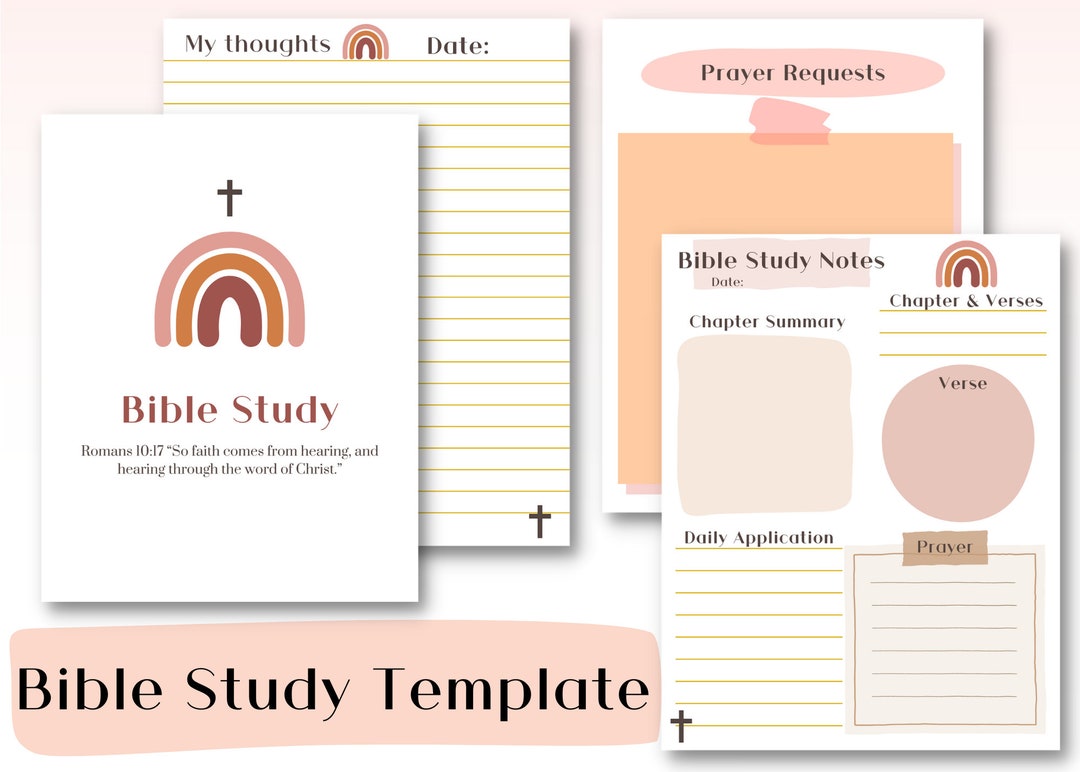 Bible Study Template, Digital Template Binder, Bible Study Journal - Etsy
