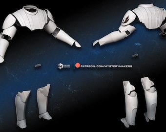 Obi-wan Kenobi Jedi General Armor star Wars, Clone Wars, Realistic 3D ...