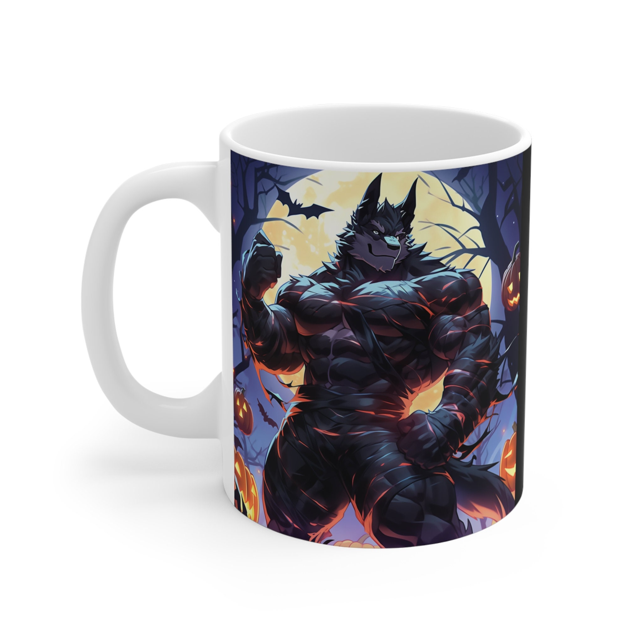 Halloween Wolf Fursona 11oz Coffee Mug Furry Lover Gift Spooktacular ...