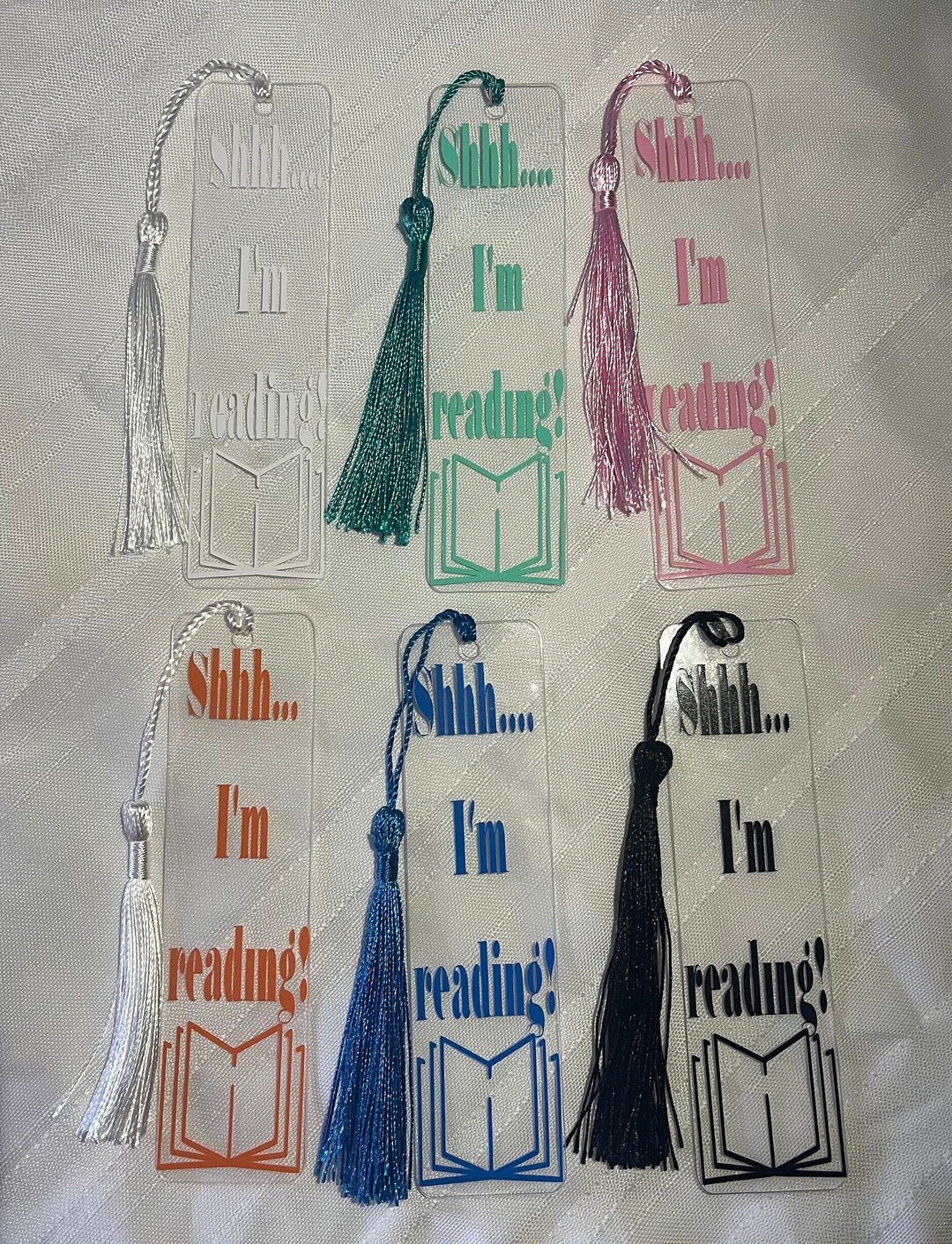 Shhh I'm Reading! Bookmark - Etsy UK