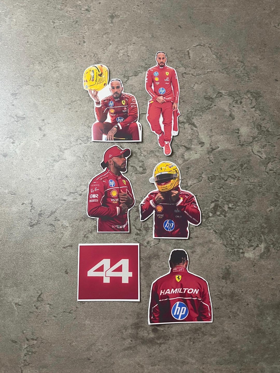Lewis Hamilton Ferrari Sticker Set - Etsy