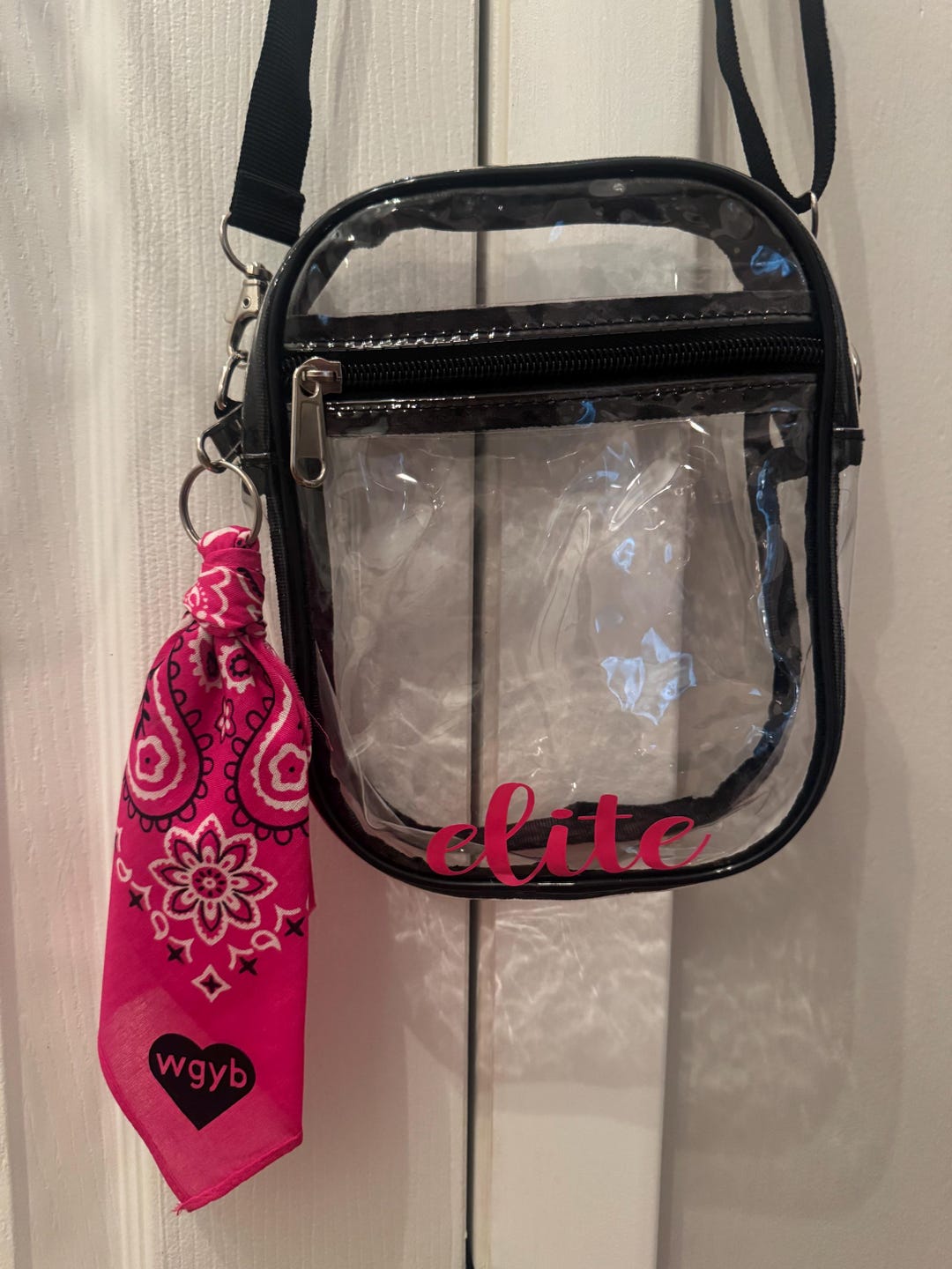 Custom Crossbody Stadium Purse W/ Personalized Bandana Bag Charm! - Etsy
