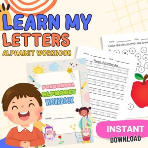Learn My Letters Preschool Alphabet Adventure, Instant Download ...