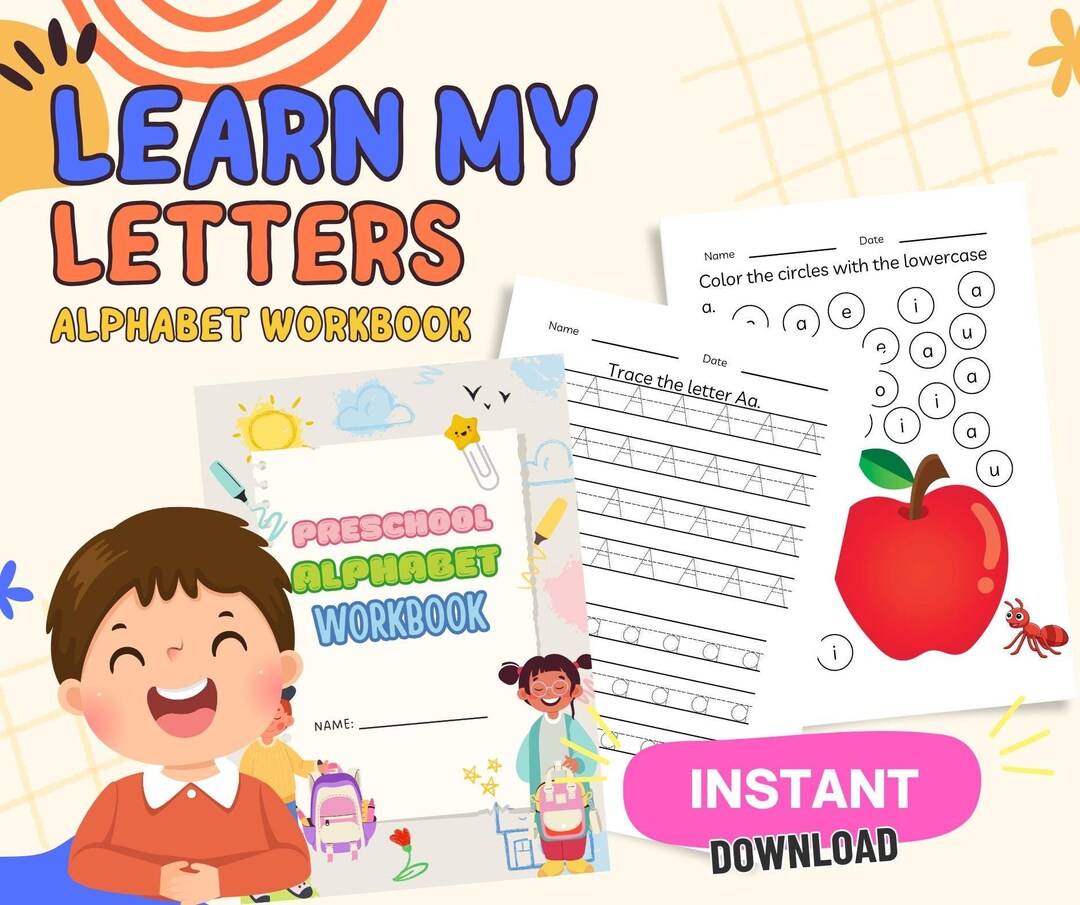 Learn My Letters Preschool Alphabet Adventure, Instant Download ...