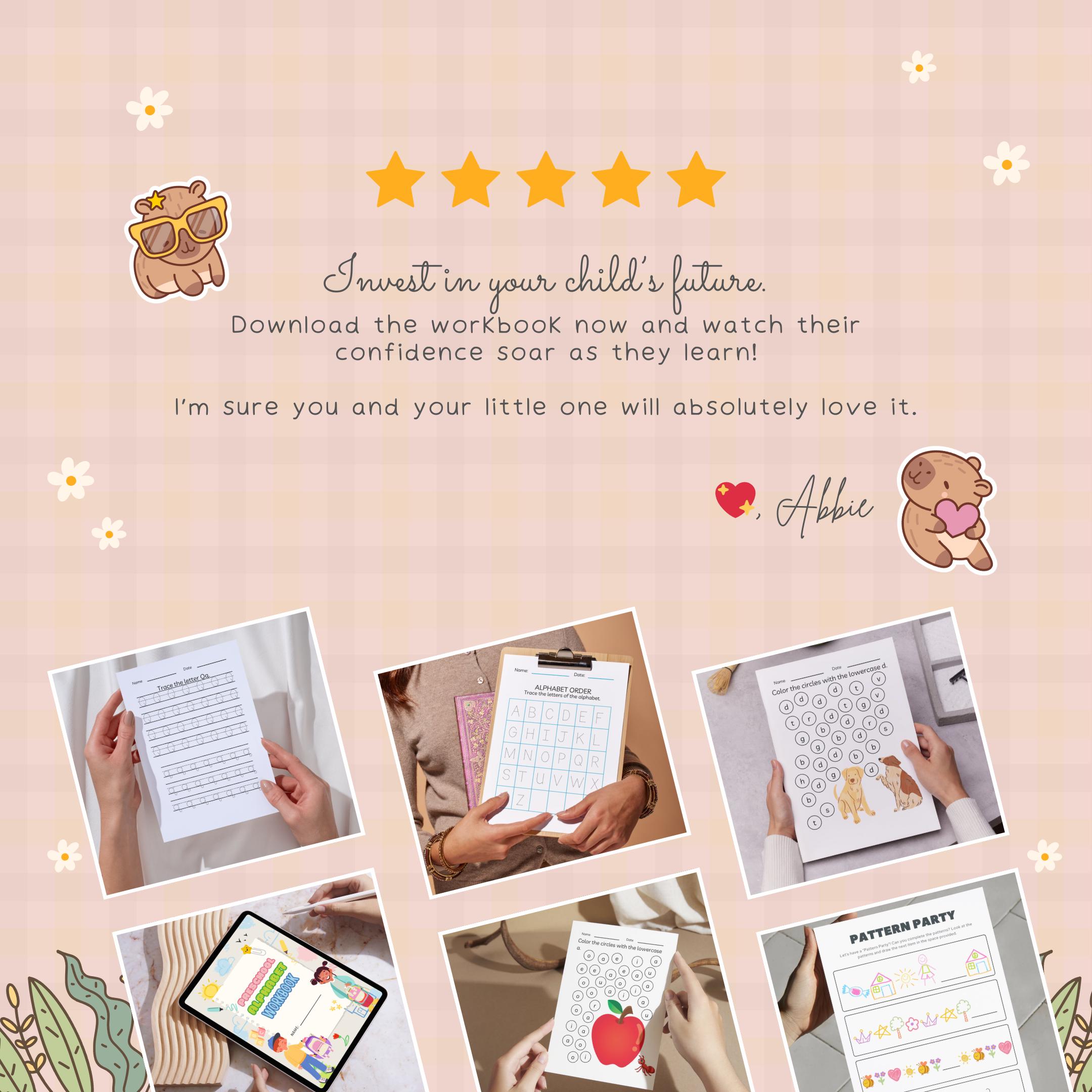 Learn My Letters Preschool Alphabet Adventure Activity Sheets, Instant ...