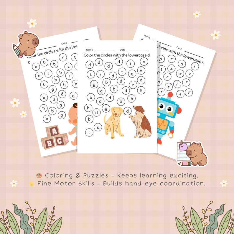 Learn My Letters Preschool Alphabet Adventure Activity Sheets, Instant ...