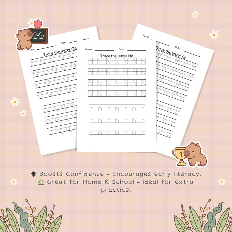 Learn My Letters Preschool Alphabet Adventure Activity Sheets, Instant ...