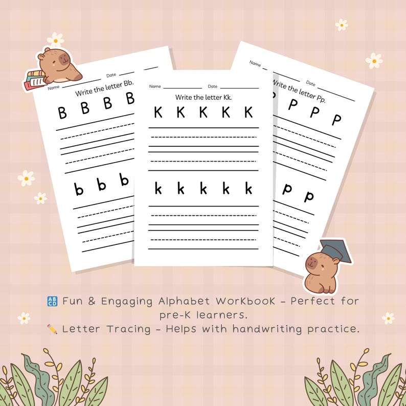 Learn My Letters Preschool Alphabet Adventure Activity Sheets, Instant ...