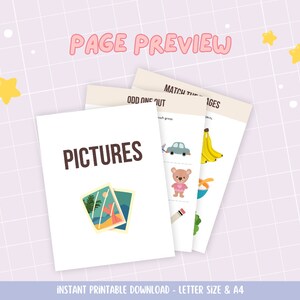 Printable Toddler Workbook, Pre-k Worksheets, Busybook for Toddlers ...