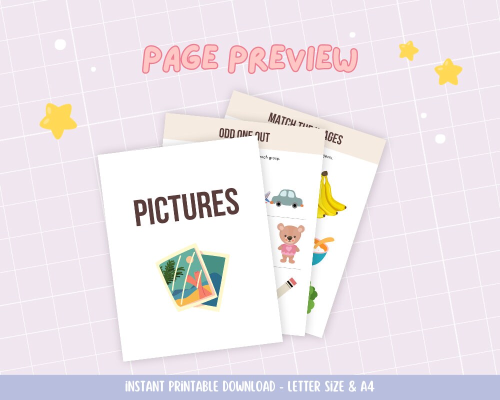 Printable Toddler Workbook, Pre-k Worksheets, Busybook for Toddlers ...